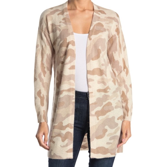 Magaschoni | Sweaters | Magaschoni Camo Open Front Long Cashmere ...